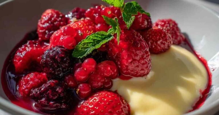 Recette Rouge Grutte et Sauce Vanille Facile (35 min)